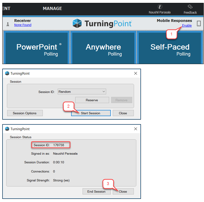TP8: How to Create a Mobile Responses Session ID – Instruction @ UH