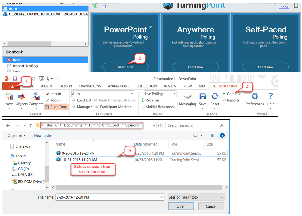 TP8: How to Continue an in Progress Clicker Session – Instruction @ UH