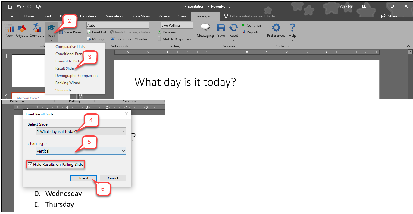 Tp8 How To Show Polling Results In A Different Slide Instruction Uh