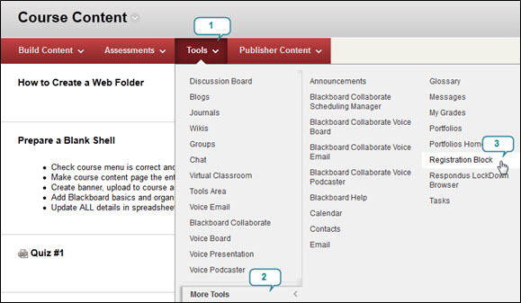 Registration Block – Instruction @ UH