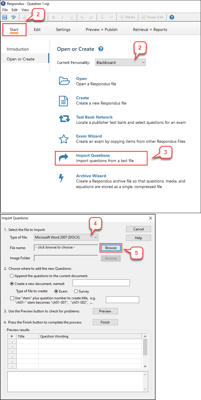 How To Import Exam Questions With Respondus Instruction Uh