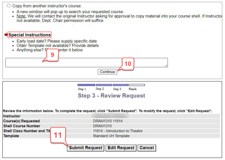 How to Request a Canvas/Teams Course – Instruction @ UH