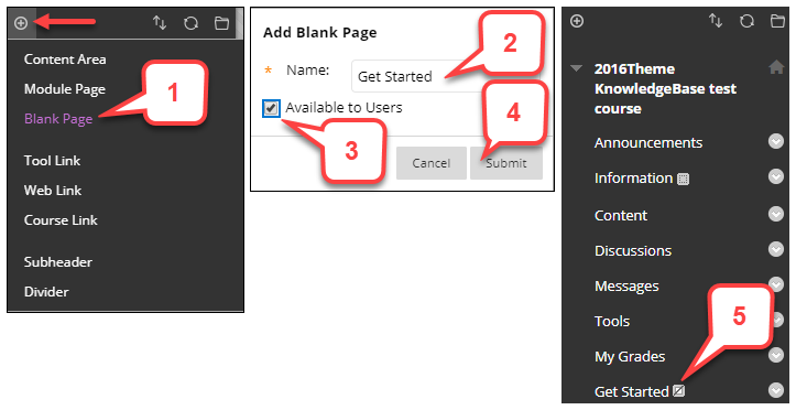 Blackboard Course Design Template