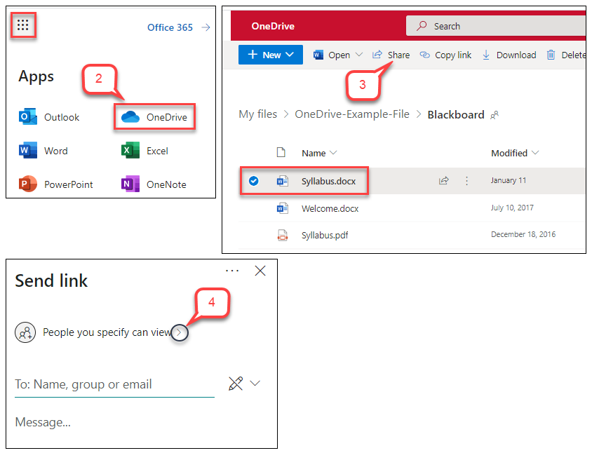 How To Share File Or Folder With Others In OneDrive Instruction UH