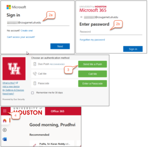 How to Log into UH Microsoft 365 – Instruction @ UH