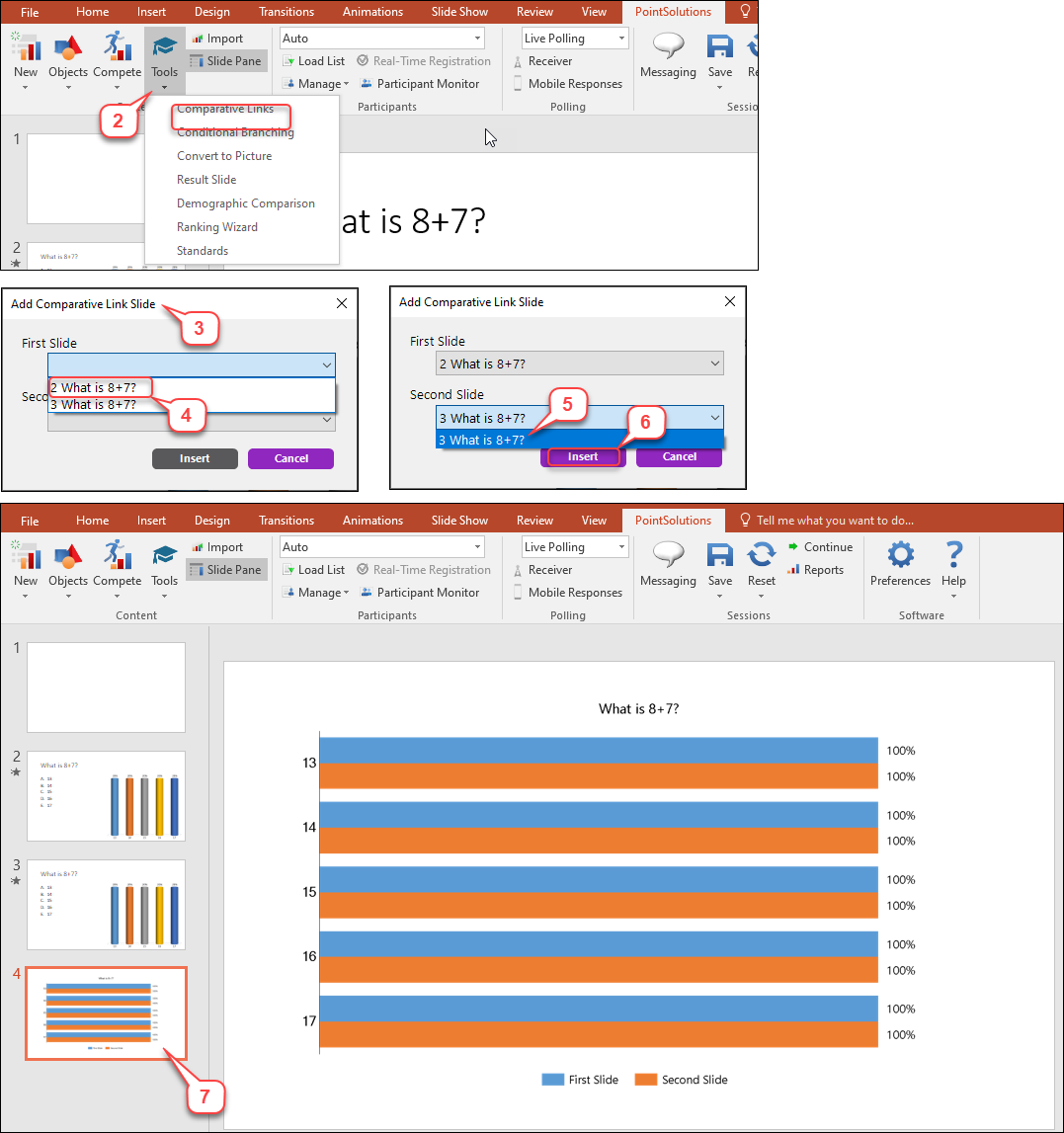 How To Create Comparative Links In Powerpoint Polling Instruction Uh