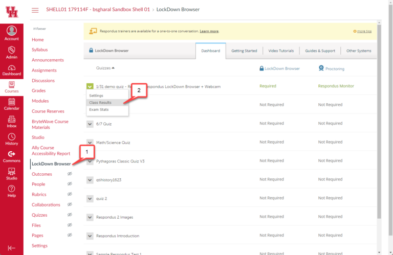 How To Review Test Videos With Respondus Monitor Instruction Uh
