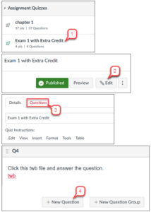 Canvas: How to Set Up an Extra Credit Quiz Question – Instruction @ UH