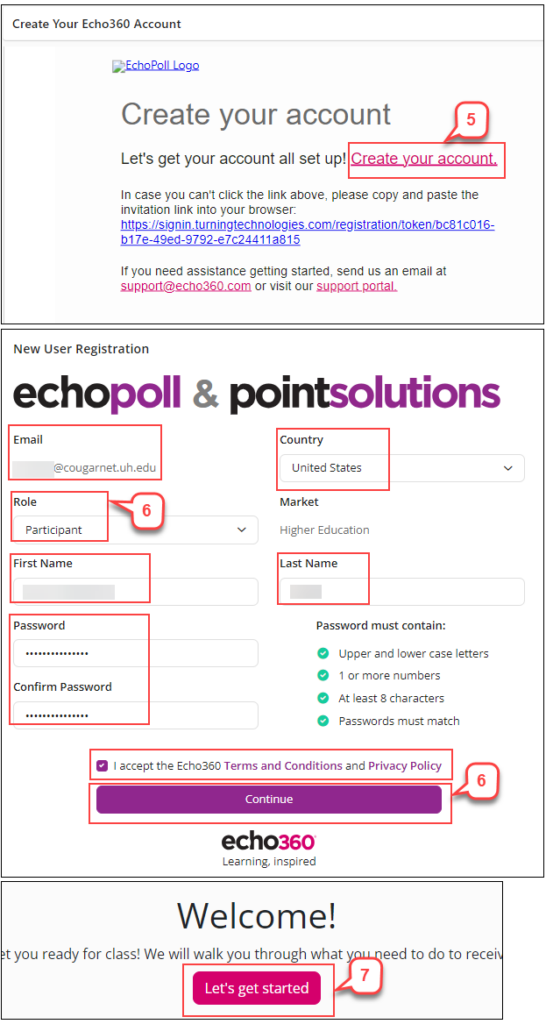 How to Create a PointSolution Account & Registration Subscription (COM) – Instruction @ UH