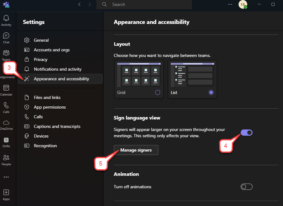 How to use Sign Language View in Microsoft Teams – Instruction @ UH